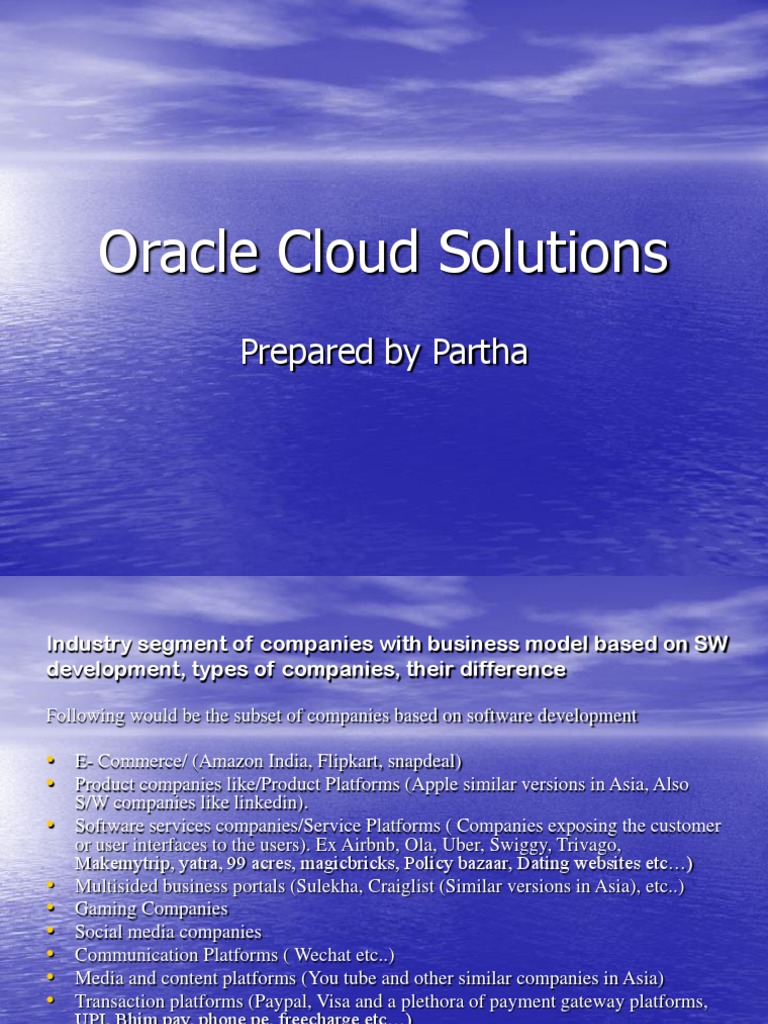 Oracle Cloud Solutions | PDF | Cloud Computing | Competitive Advantage
