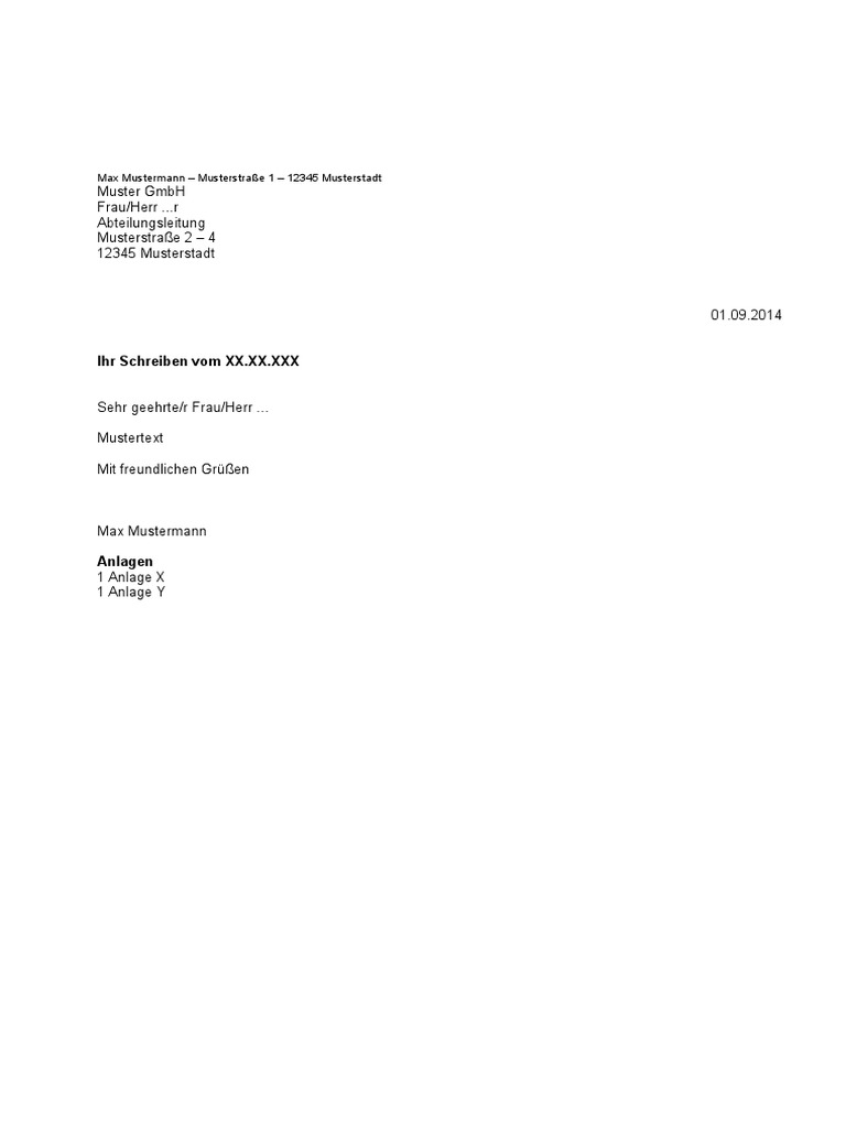 DIN-5008 Musterbrief PDF | PDF