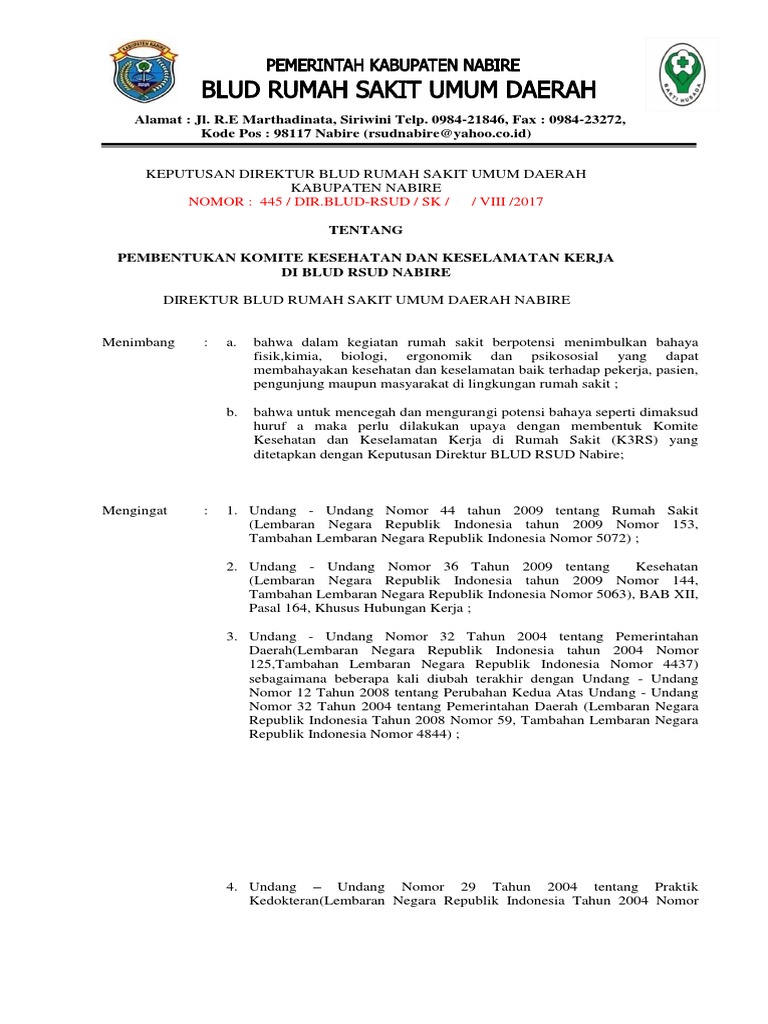 SK Komite K3 New | PDF