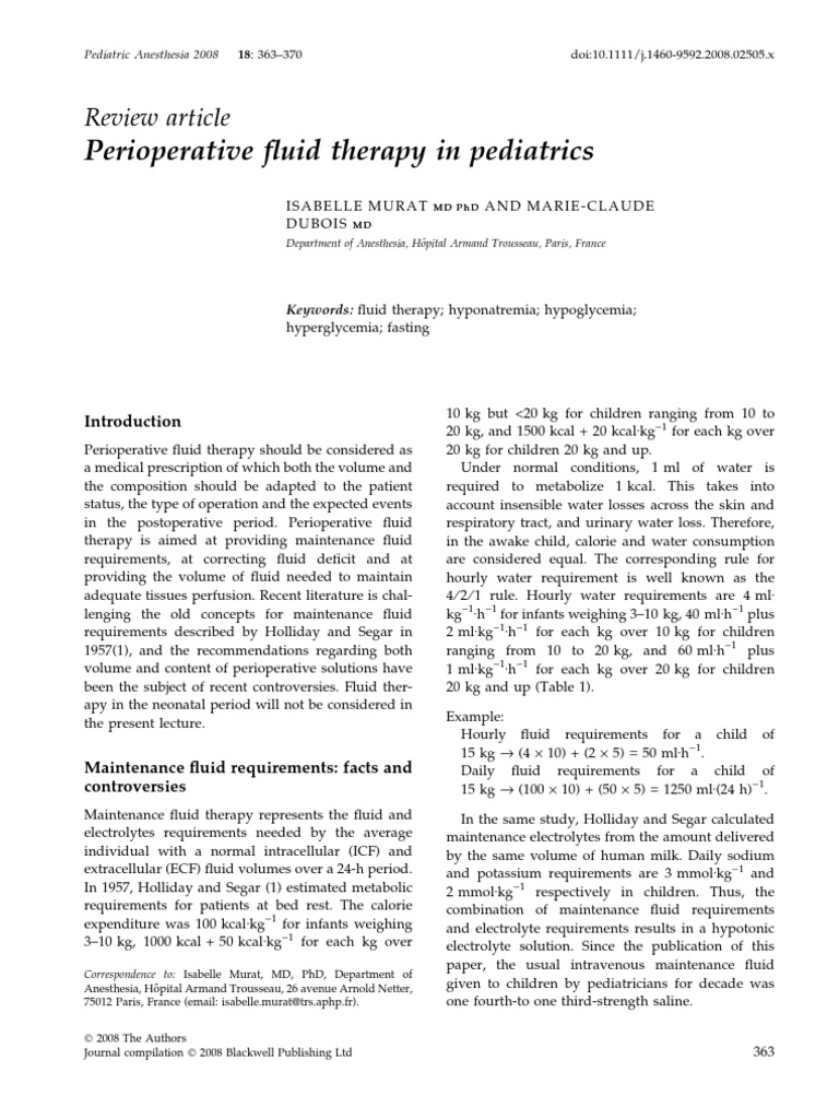 Pediatric Fluids | Dehydration | Saline (Medicine)