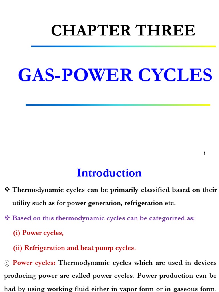 CHAP 3 Gas - Power Cycles | PDF | Internal Combustion Engine | Gas Turbine