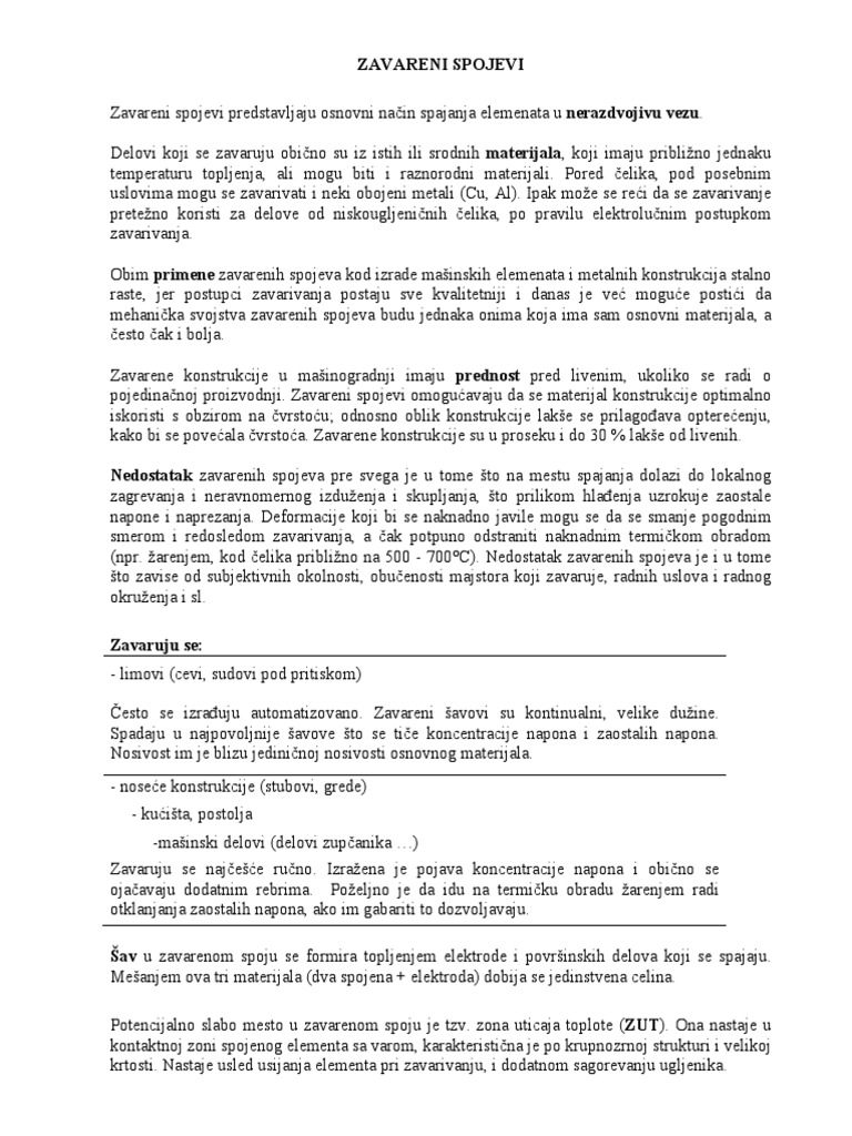 Zavareni Spojevi | PDF