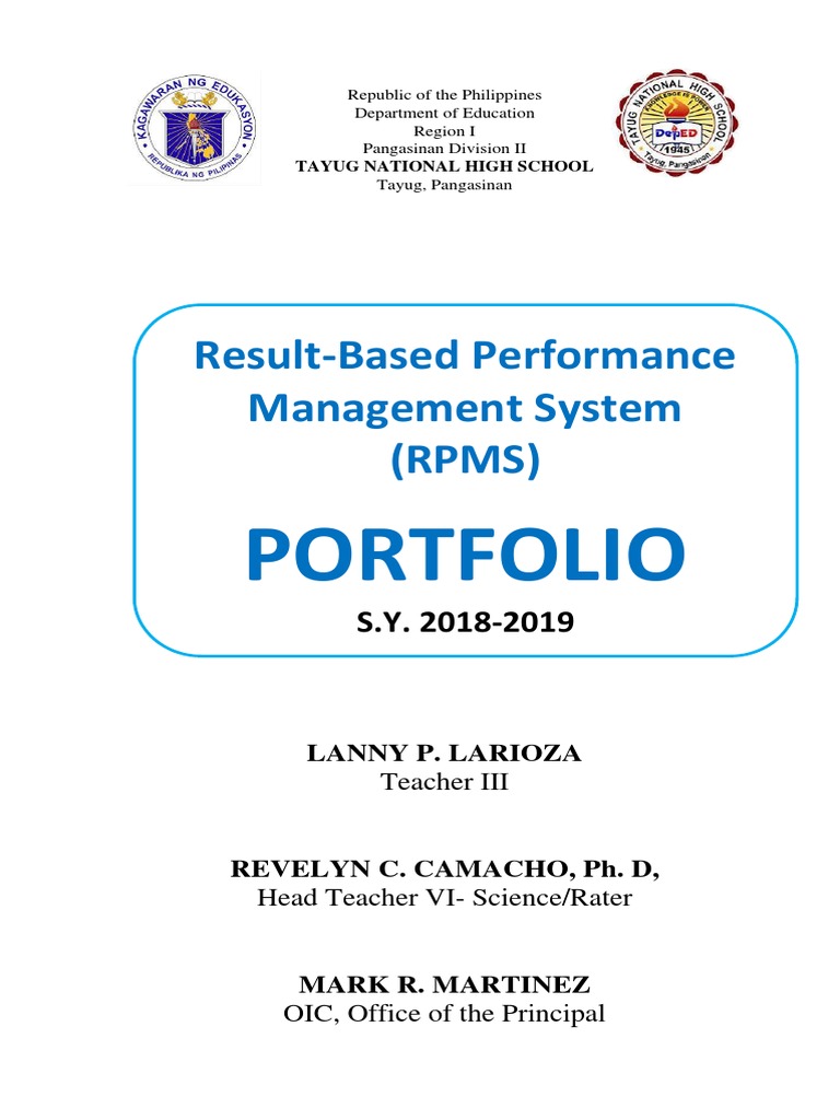 Result-Based Performance Management System (RPMS) : Portfolio | PDF ...