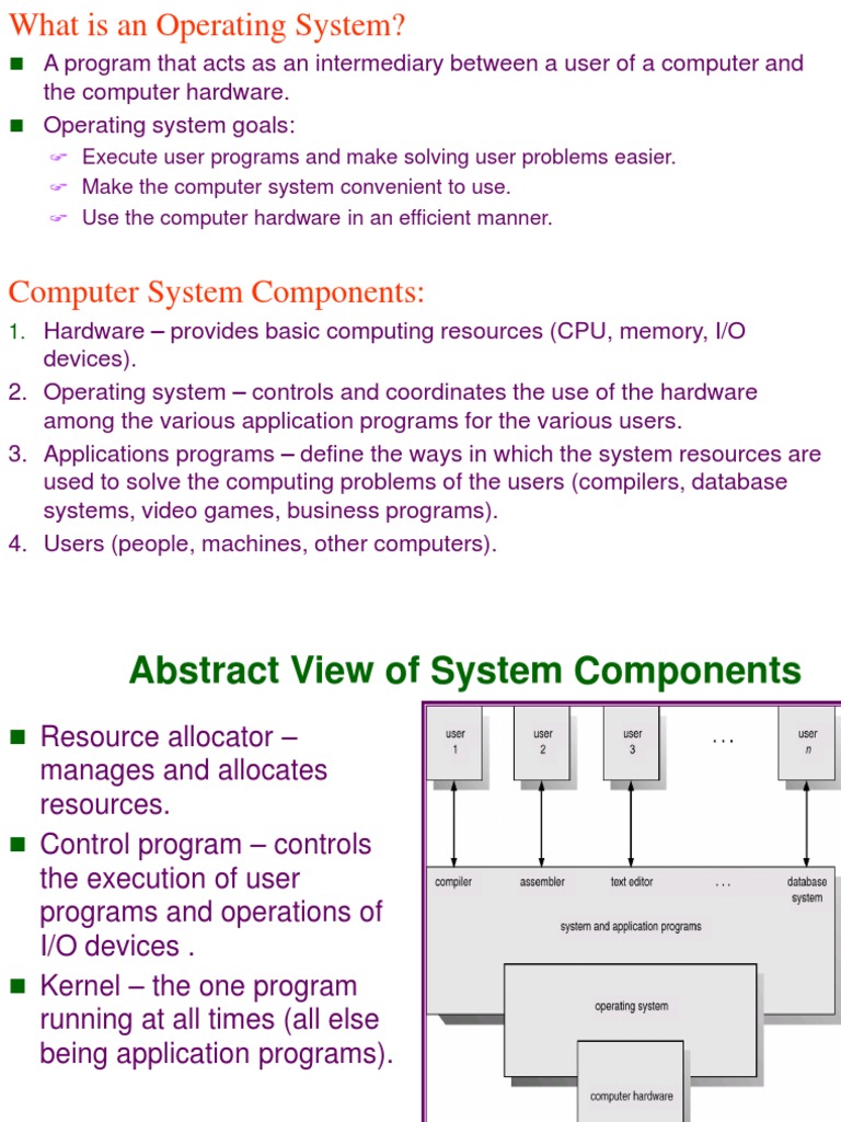 CH 1 | PDF | Operating System | Operating System Technology