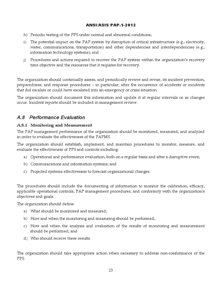 Security Management Standard - Physical Asset Protection ANSI - ASIS ...