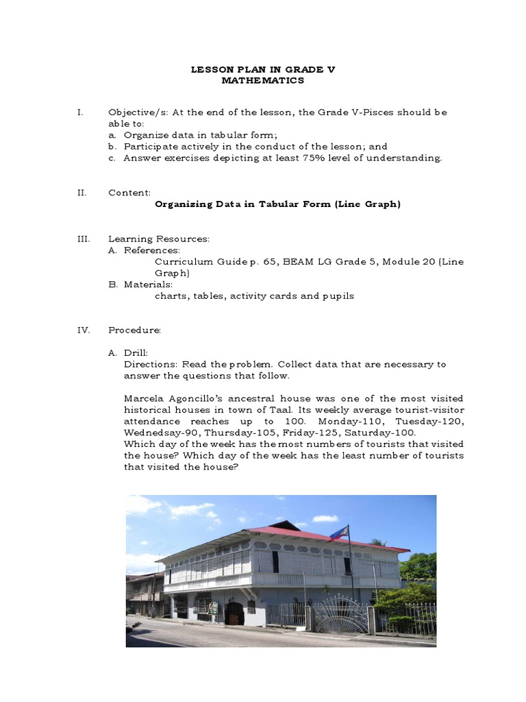 Lesson Plan in Math (Line Graph) | PDF | Lesson Plan | Education Theory