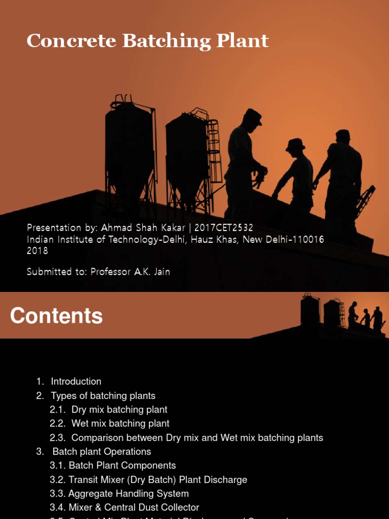 Overview of Concrete Batching Plants | PDF | Concrete | Building ...