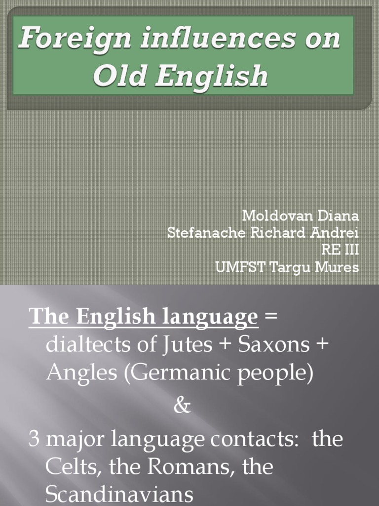 Foreign Influences On Old English | PDF