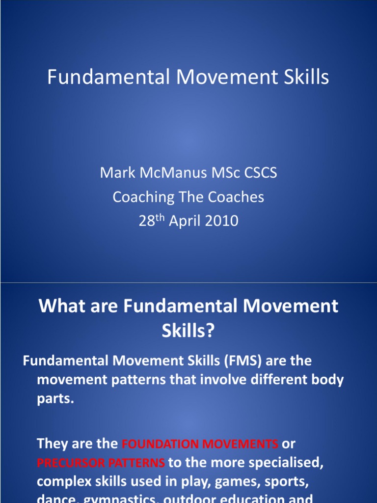 Fundamental Movement Skills | PDF | Physical Fitness | Cognitive Science