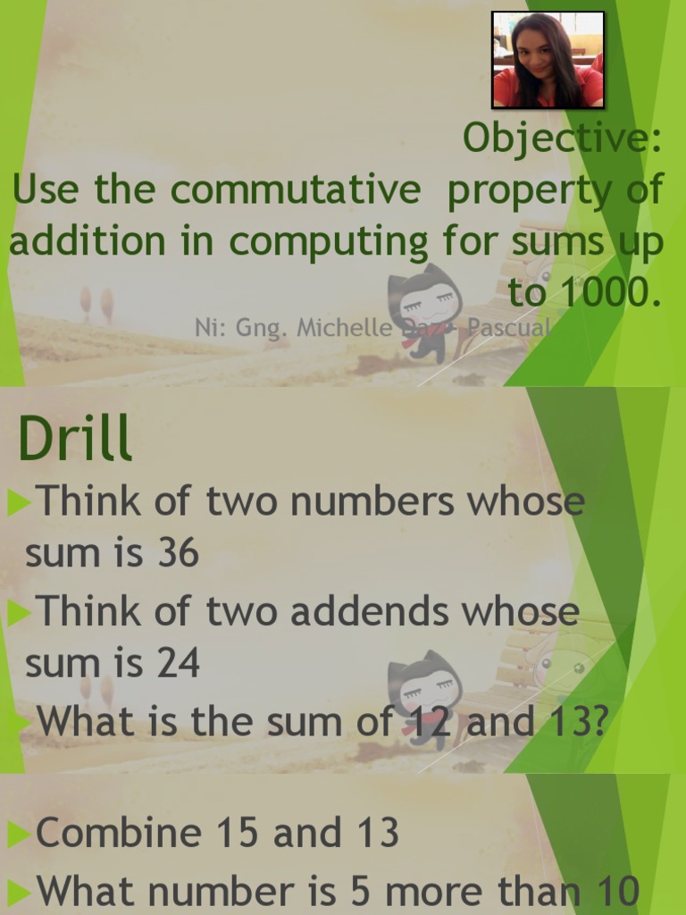 Commutative Property of Addition Activities | PDF | Mathematical ...
