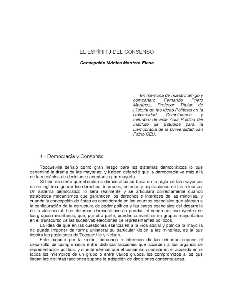 Consenso | PDF | Democracia | Ideologías políticas