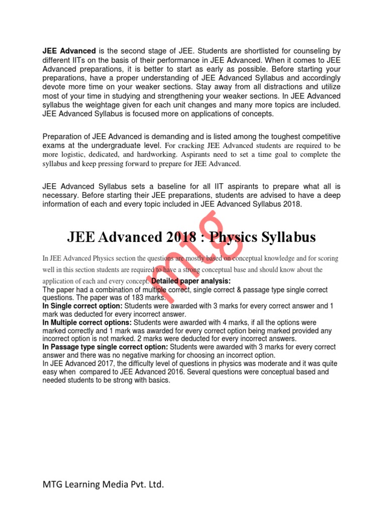 Jee Advanced Syllabus | PDF | Trigonometric Functions | Matrix ...