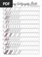 Brush Lettering Practice Sheets PDF | PDF