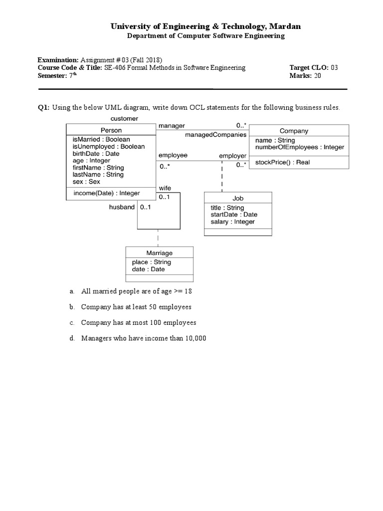 Assignment 03 Formal Methods | PDF