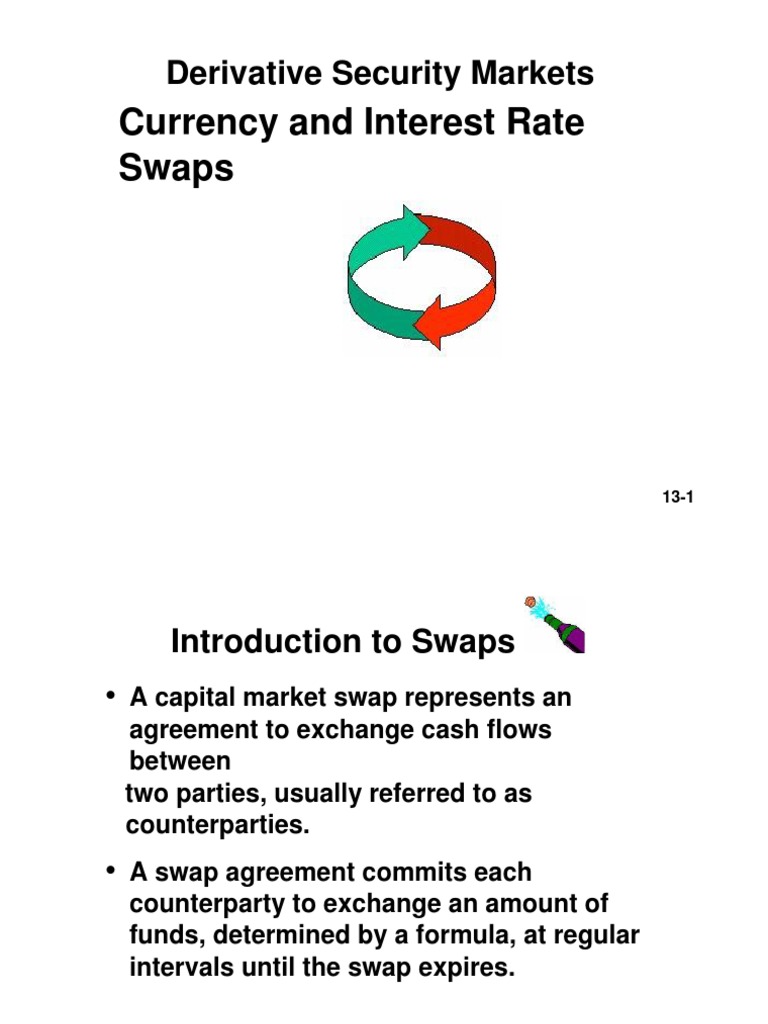 Derivative Security Markets: Currency and Interest Rate Swaps | PDF ...