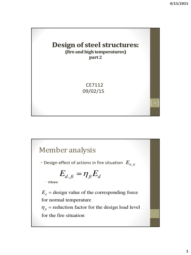 Steel Structure Fire Design Guide | PDF | Buckling | Chemical Product ...