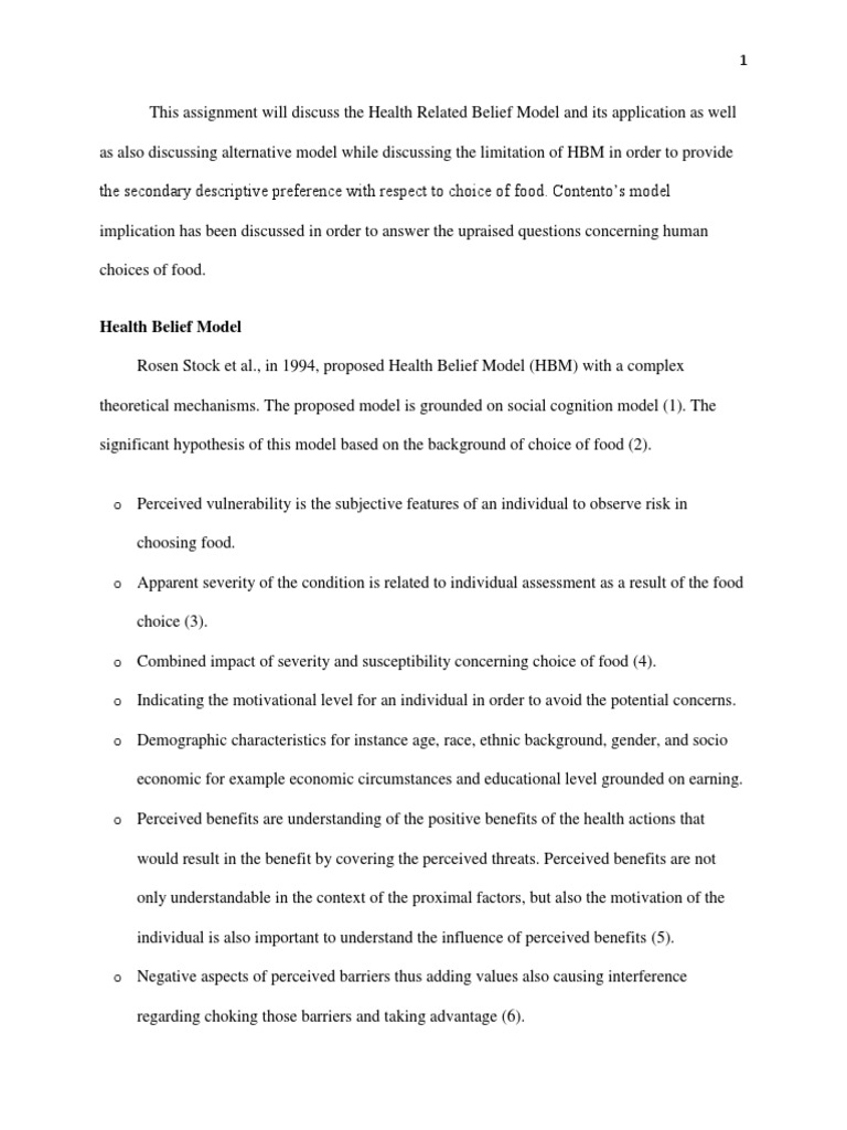 HBM Model - Edited | PDF | Behavior | Choice