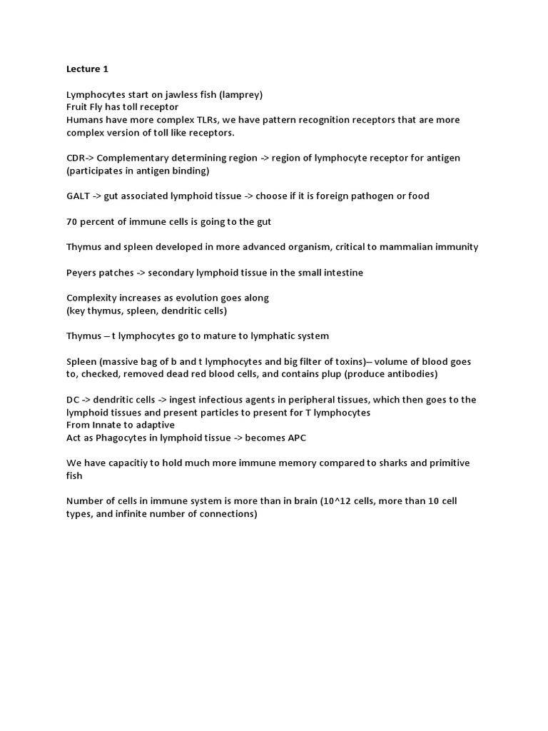 Immunity All Notes | PDF | Adaptive Immune System | Immune System