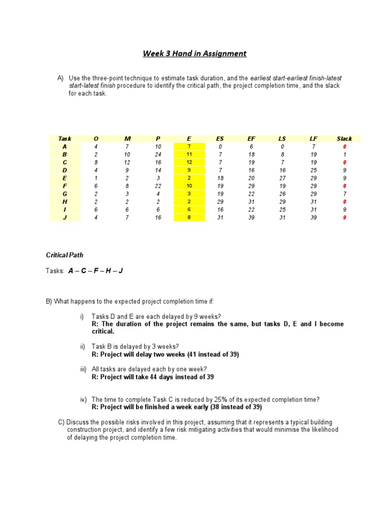 Week 3 Hand in Assignment | PDF