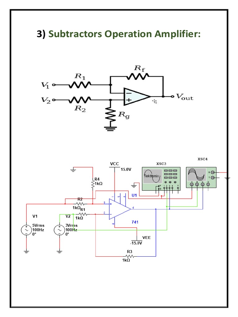 Multisim Subtractor | PDF