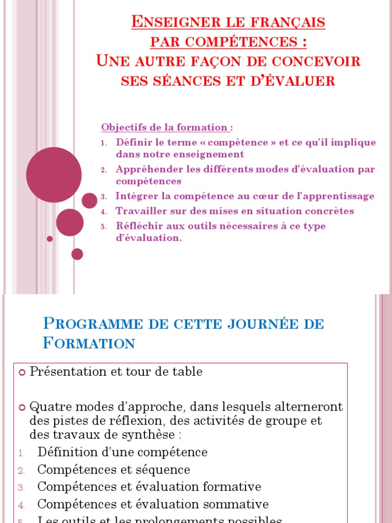 Enseigner Le Francais Par Competences | PDF | Compétence (Ressources ...