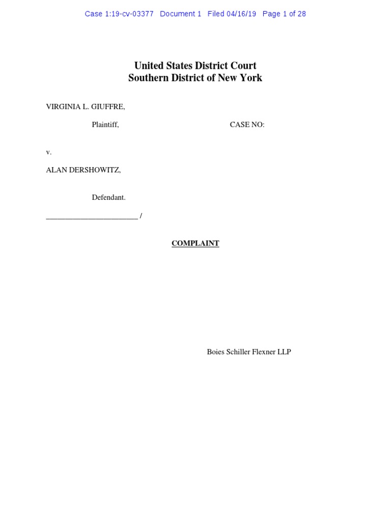 Complaint | Defamation | Lawsuit