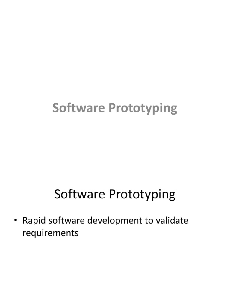 Software Prototyping | PDF | Software Prototyping | Component Based Software Engineering