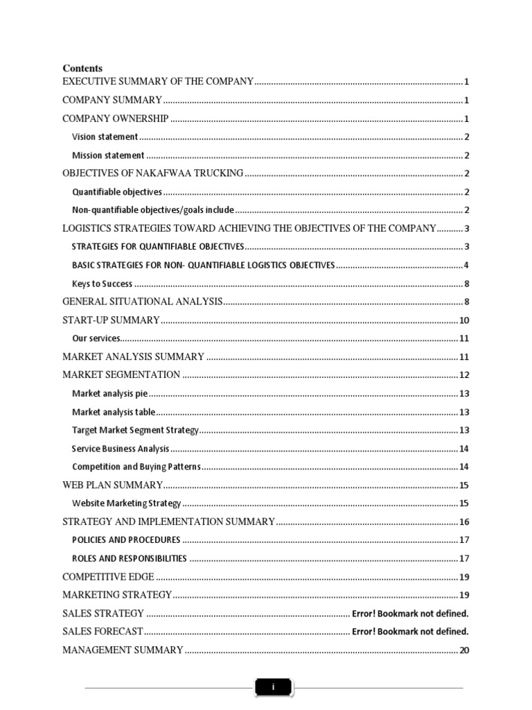 Sample Logistics Plan | PDF | Supply Chain | Truck Driver