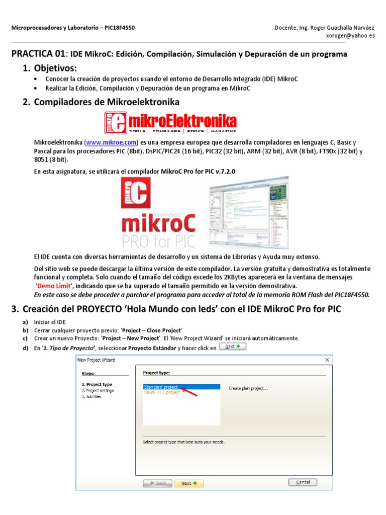 P01 IDE MikroC Edicion Compilacion Simulacion y Depuracion de Un ...