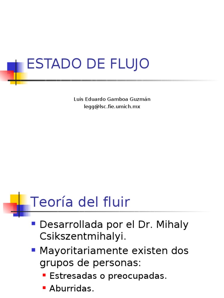 Teoría del Flujo de Mihaly Csikszentmihalyi | PDF | Motivación ...