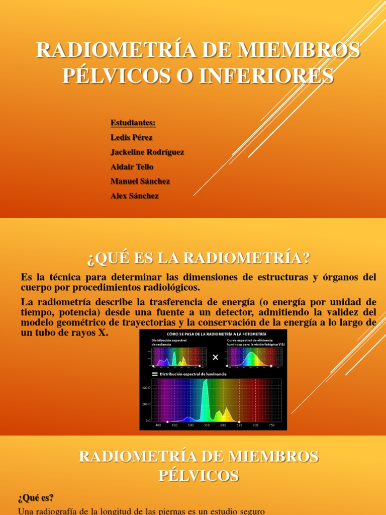 Radiometría de miembros pélvicos o inferiores | Rayo X | Radiología