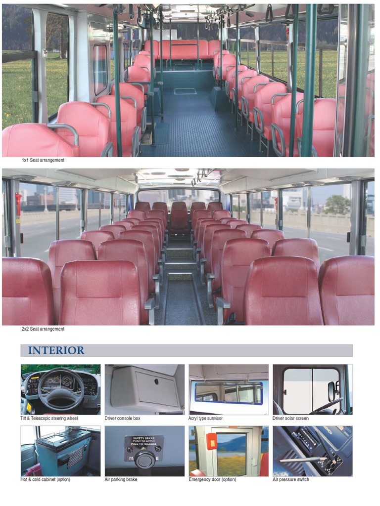 Daewoo BS106 Bus Specifications | PDF | Steering | Door