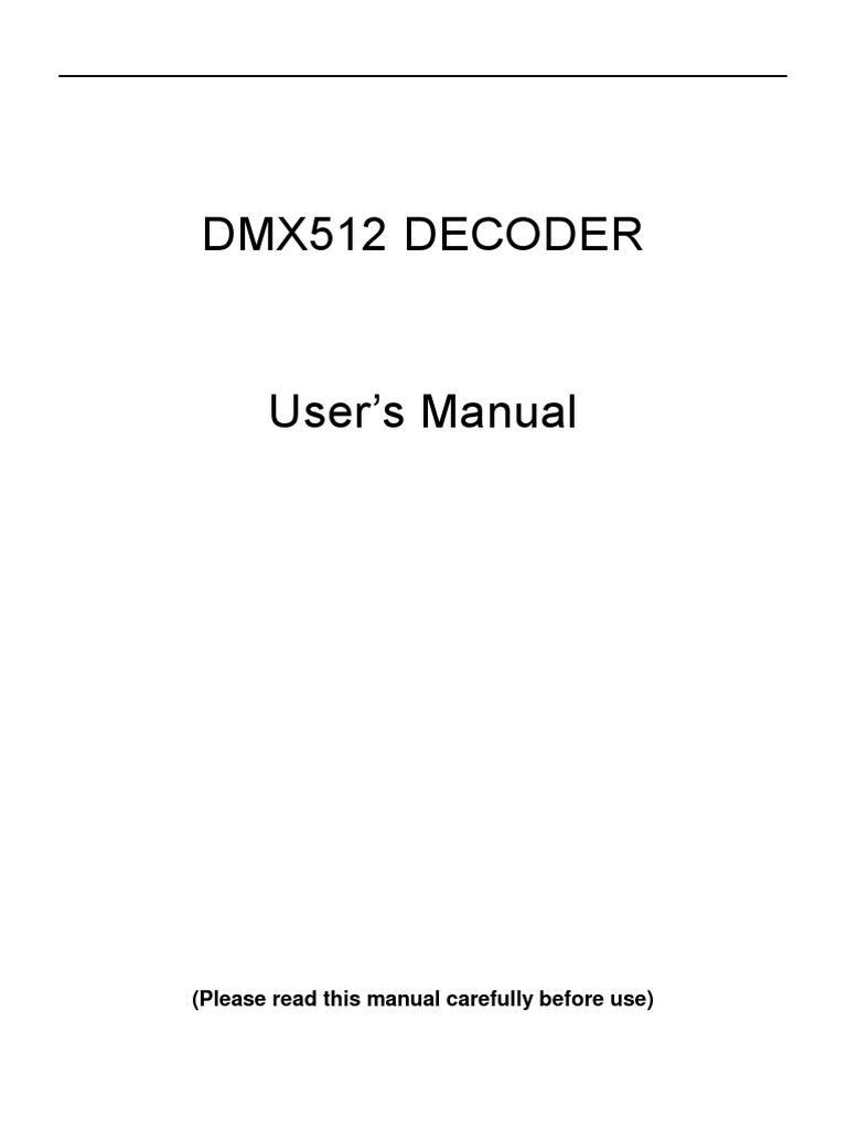 DMX512 Decoder2 | PDF | Input/Output | Electrical Engineering