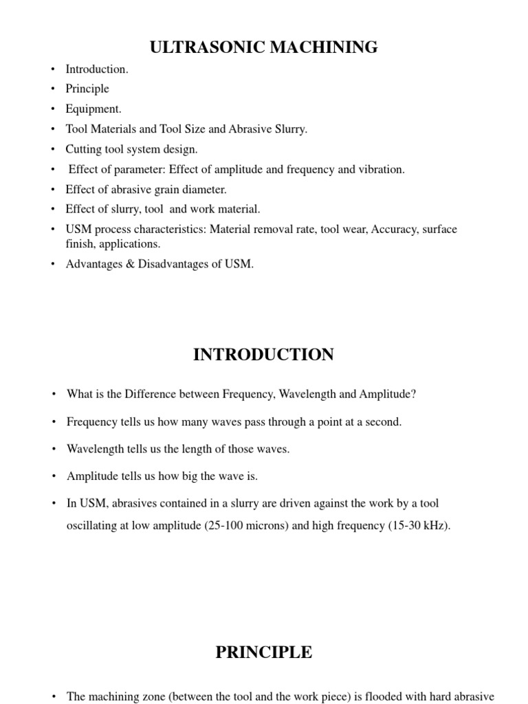 Ultrasonic Machining | PDF | Machining | Materials