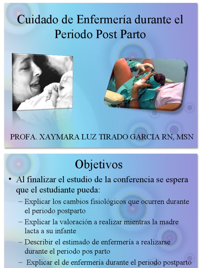 Cuidado de Enfermería durante el Periodo Post Parto