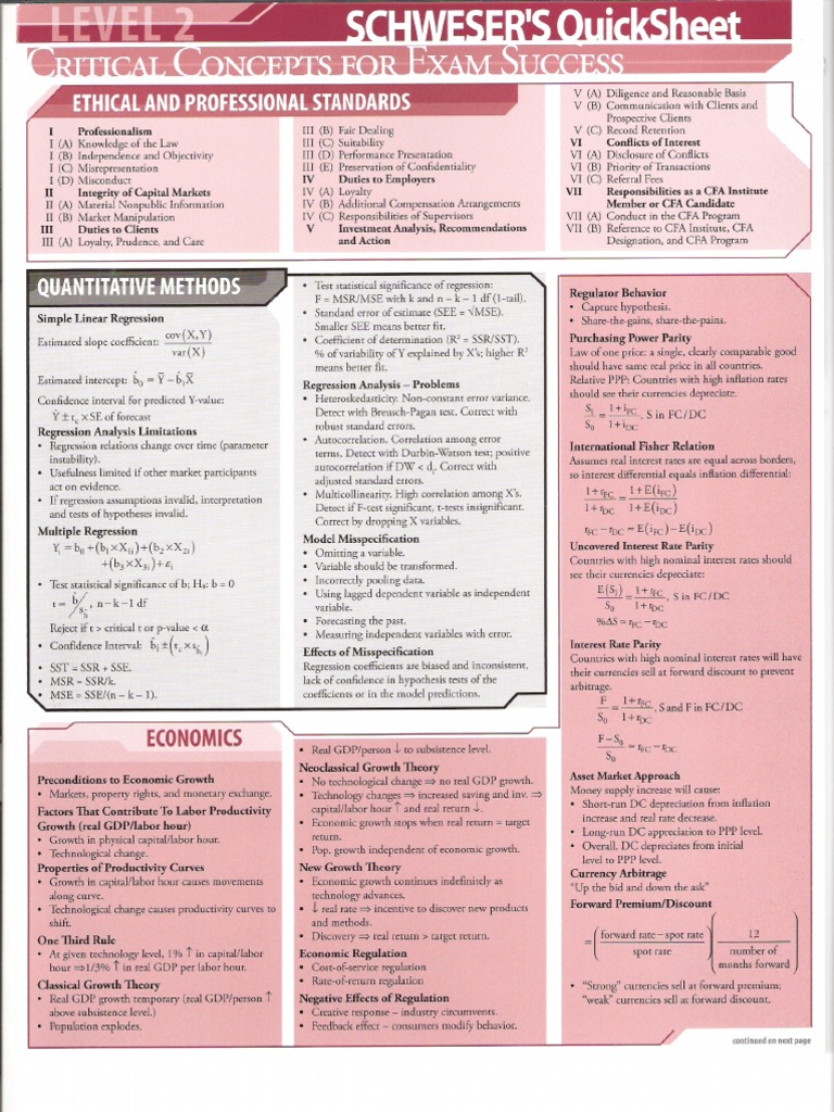 Cfa Level 2 Quicksheet Pdf Merge - lasopajj