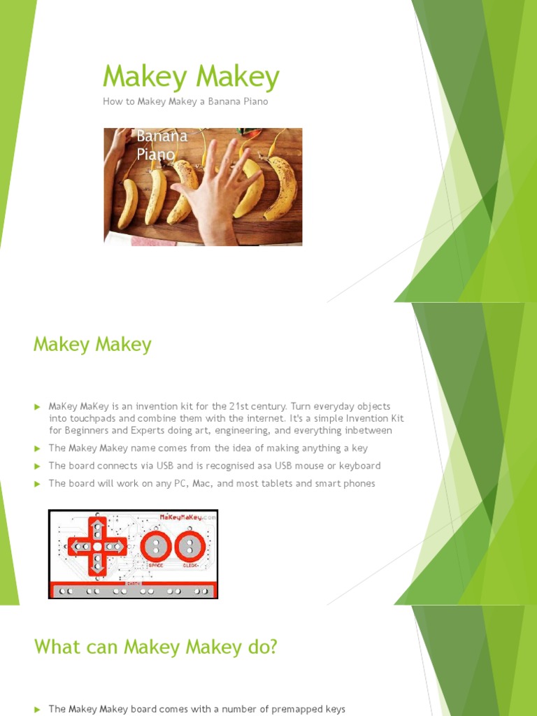 Makey Makey: How To Makey Makey A Banana Piano | PDF | Computer ...