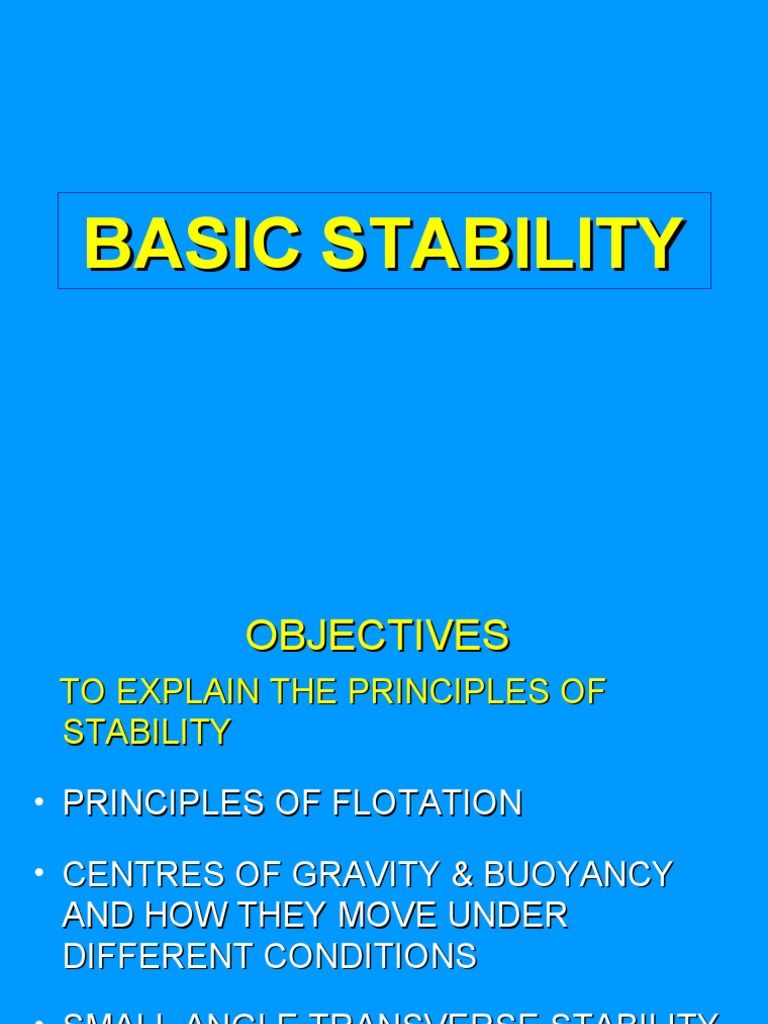 Principles of Ship Stability Explained | PDF | Buoyancy | Ships