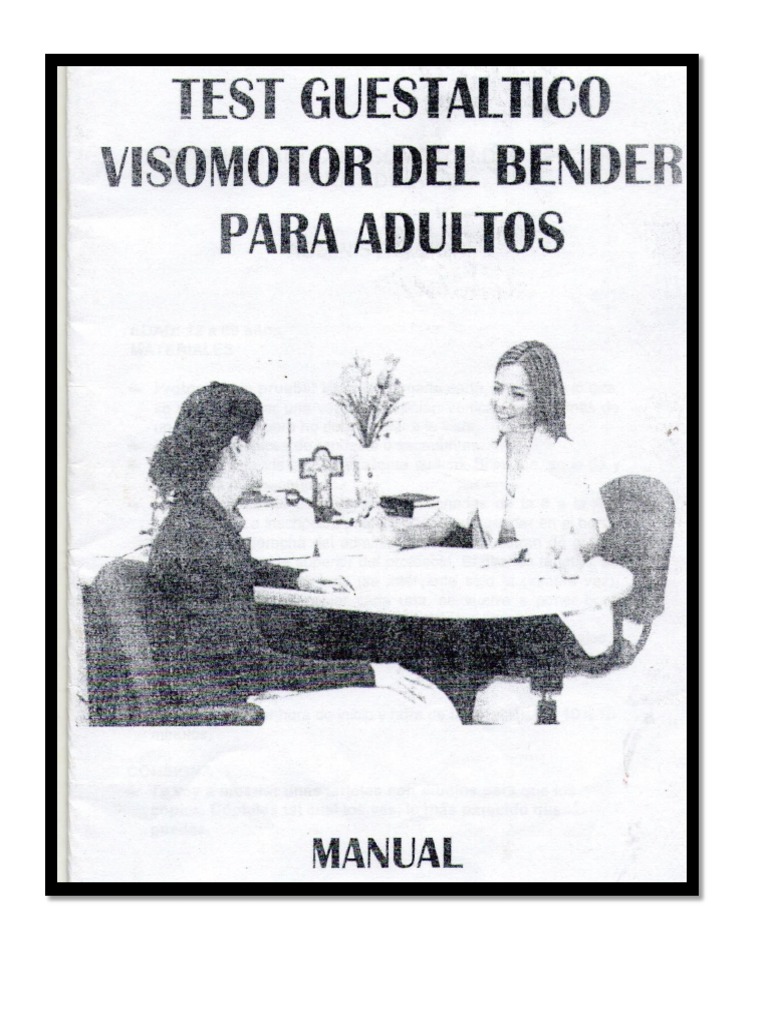 Test Gestaltico Visomotor Del Bender para Adultos PDF | PDF