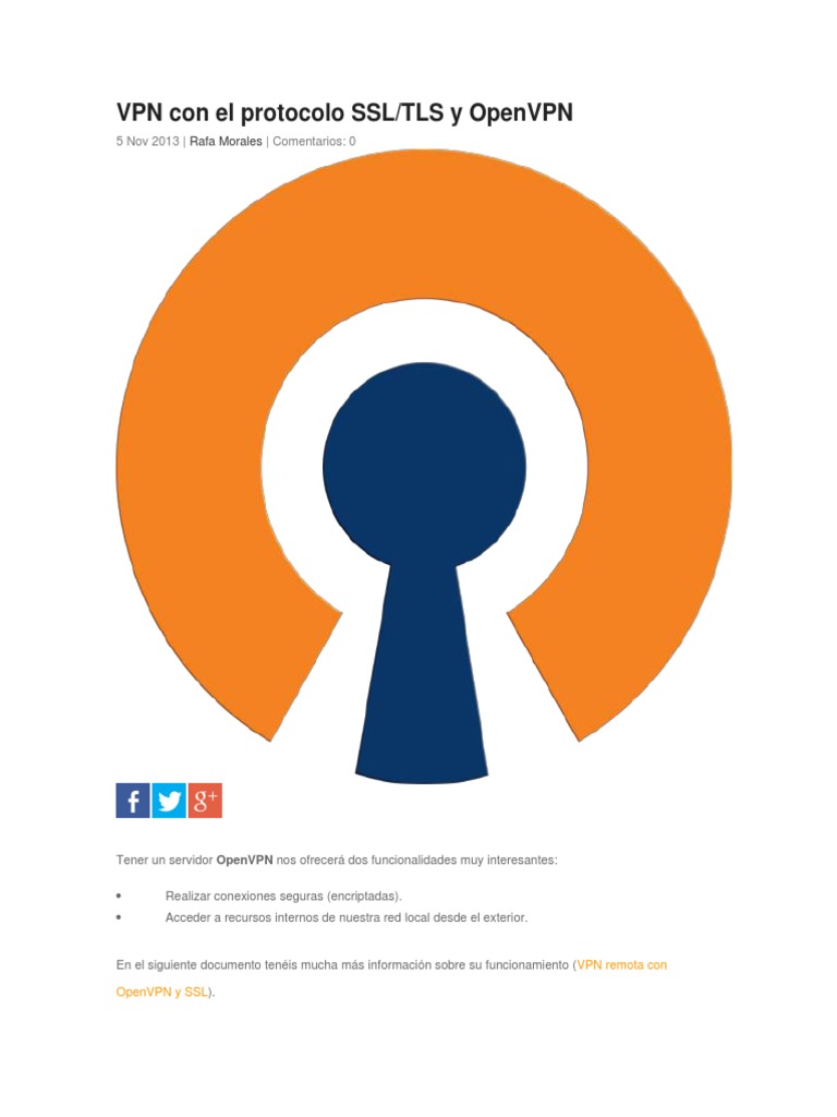 Configuración de OpenVPN con SSL/TLS | PDF | Transport Layer Security ...