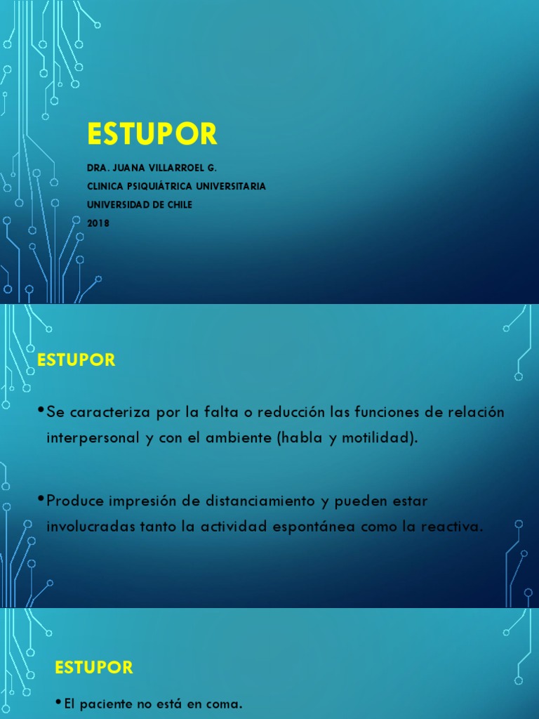 Estupor | PDF | Disociación (psicología) | Trastorno límite de la ...