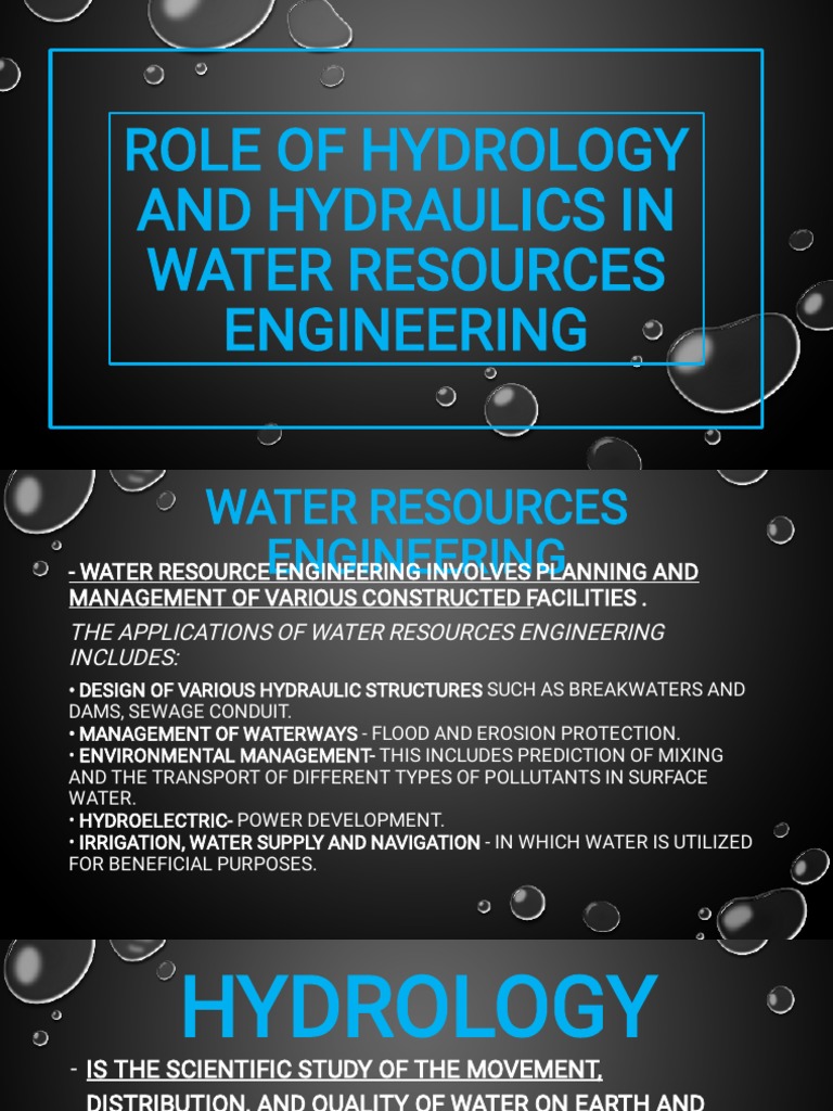 Role of Hydrology and Hydraulics in Wre PDF | PDF | Hydrology | Flood