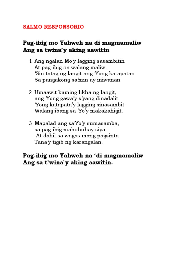 Salmo Responsorio | PDF