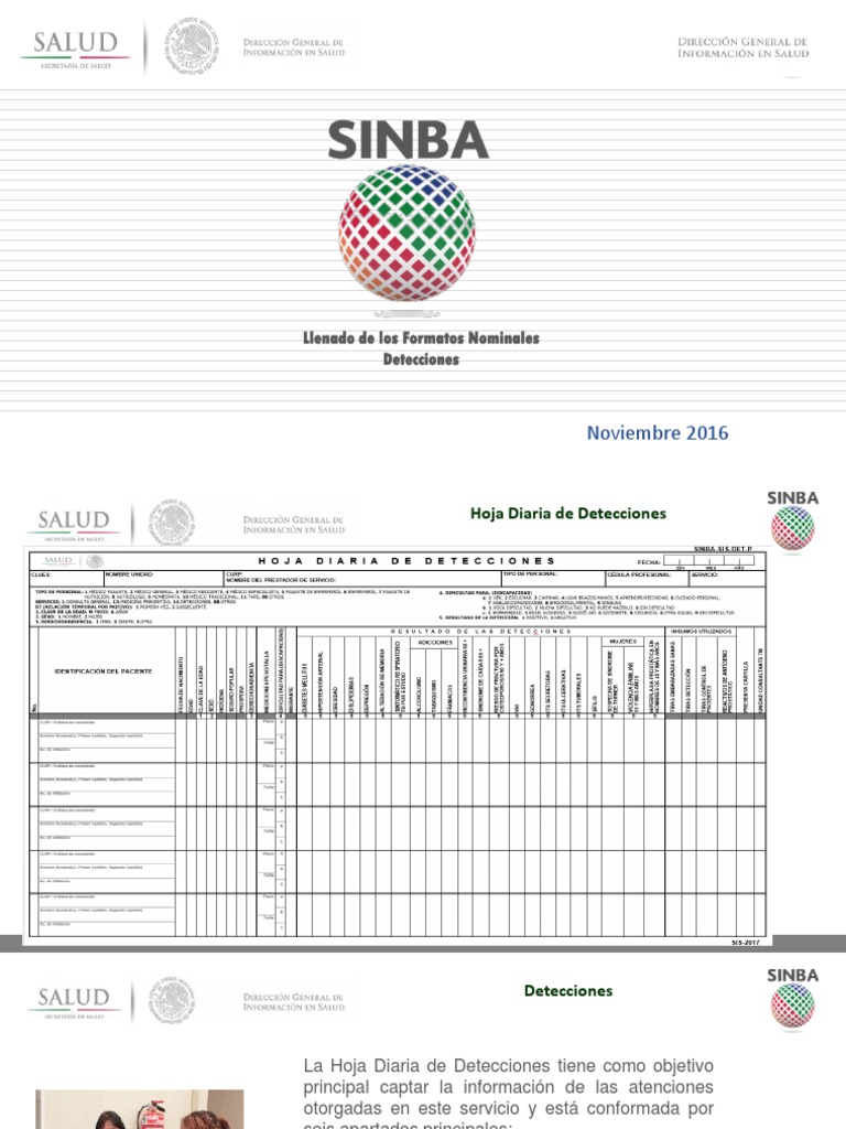 7 Llenado de Formato de Detecciones SINBA-SIS | PDF | Antígeno ...