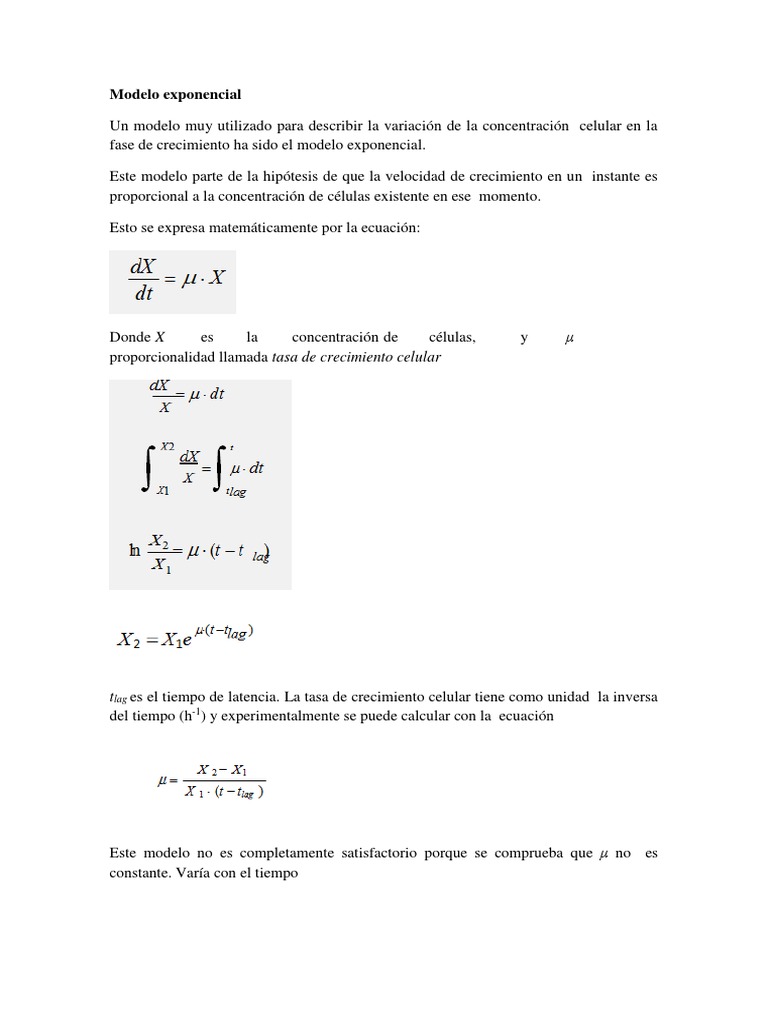Modelo Exponencial | PDF | Ecuaciones | Derivado