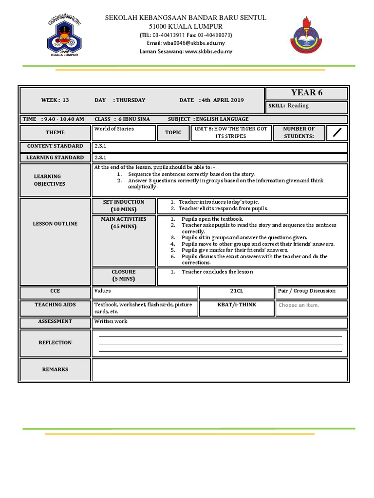 RPH Bi Y6 Week12 | PDF | Human Communication | Psychological Concepts