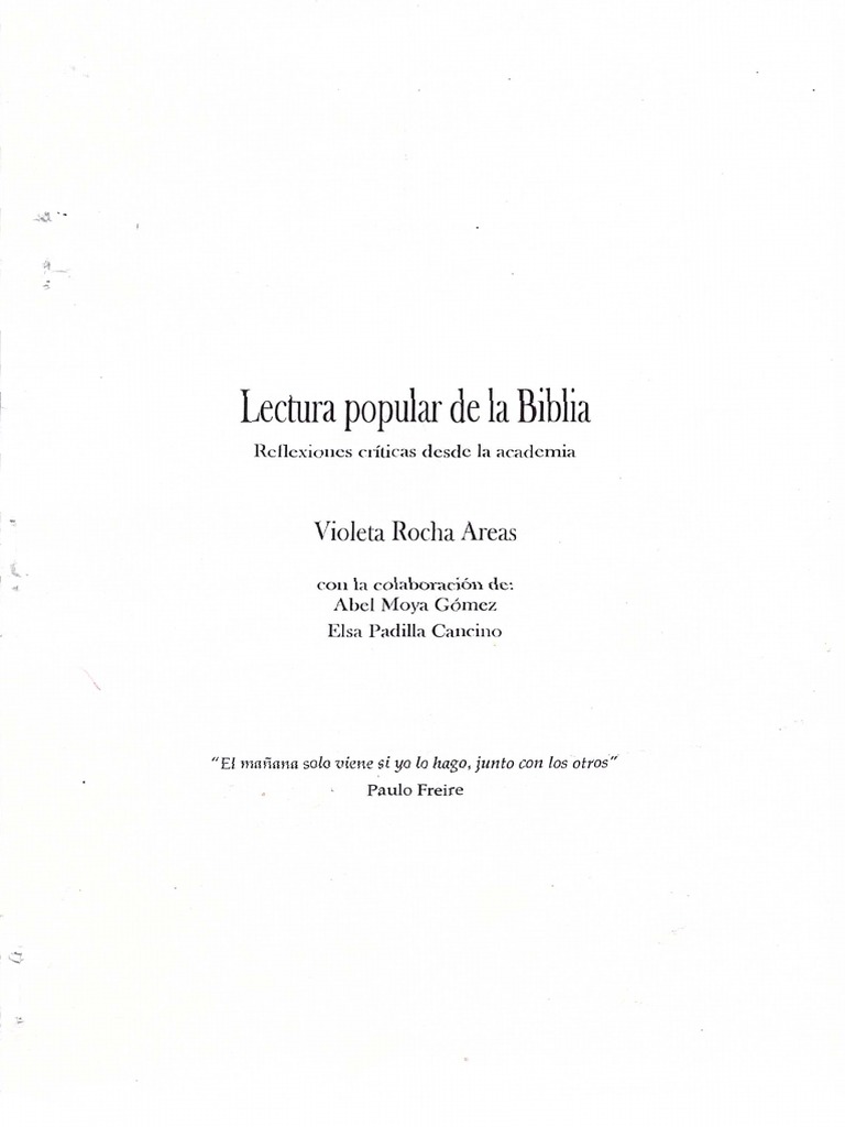 Lectura Popular de La Biblia, Violeta Rocha PDF | PDF