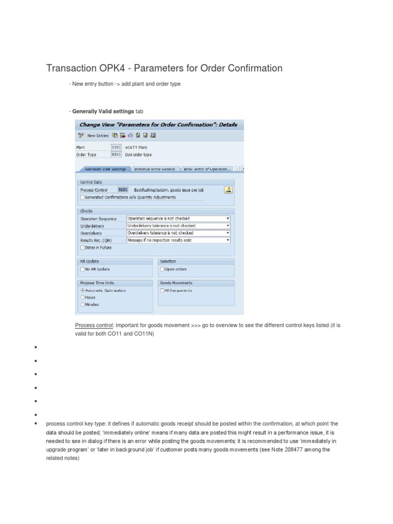 Transaction OPK4 - Parameters For Order Confirmation | PDF | Receipt | Software
