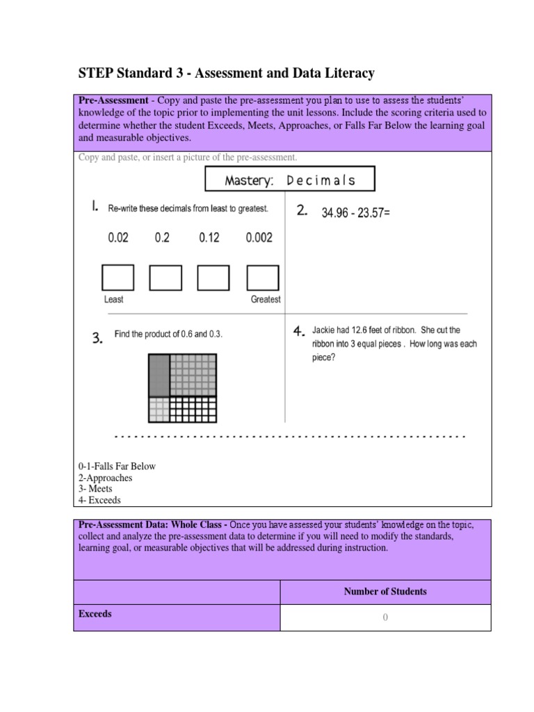 Step Standard 3 | PDF | Educational Assessment | Multiplication
