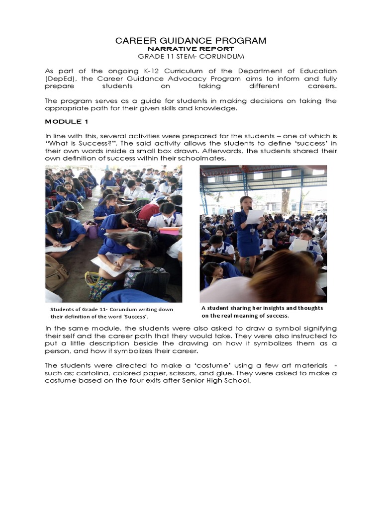 Guiding Students Toward Success: A Report on Corundum's Career Guidance ...
